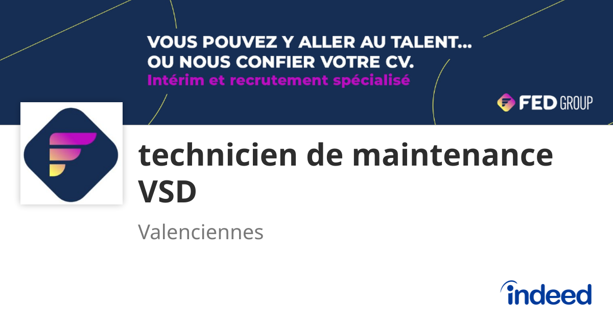 technicien de maintenance VSD - Valenciennes (59) - Indeed.com