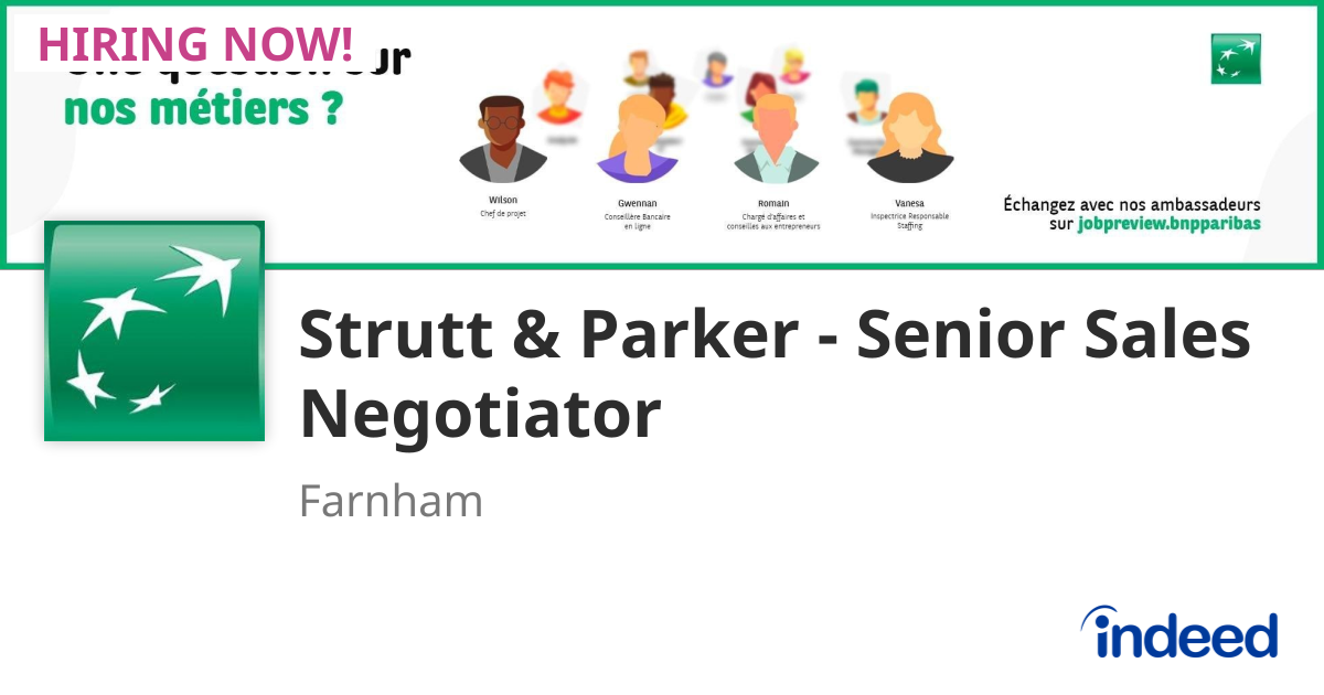 Strutt & Parker - Senior Sales Negotiator - Farnham - Indeed.com