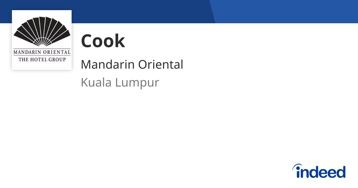 Cook - Kuala Lumpur - Indeed.com