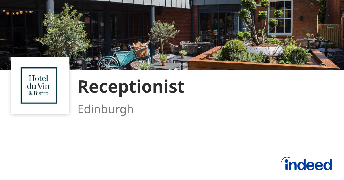 Receptionist - Edinburgh EH1 - Indeed.com