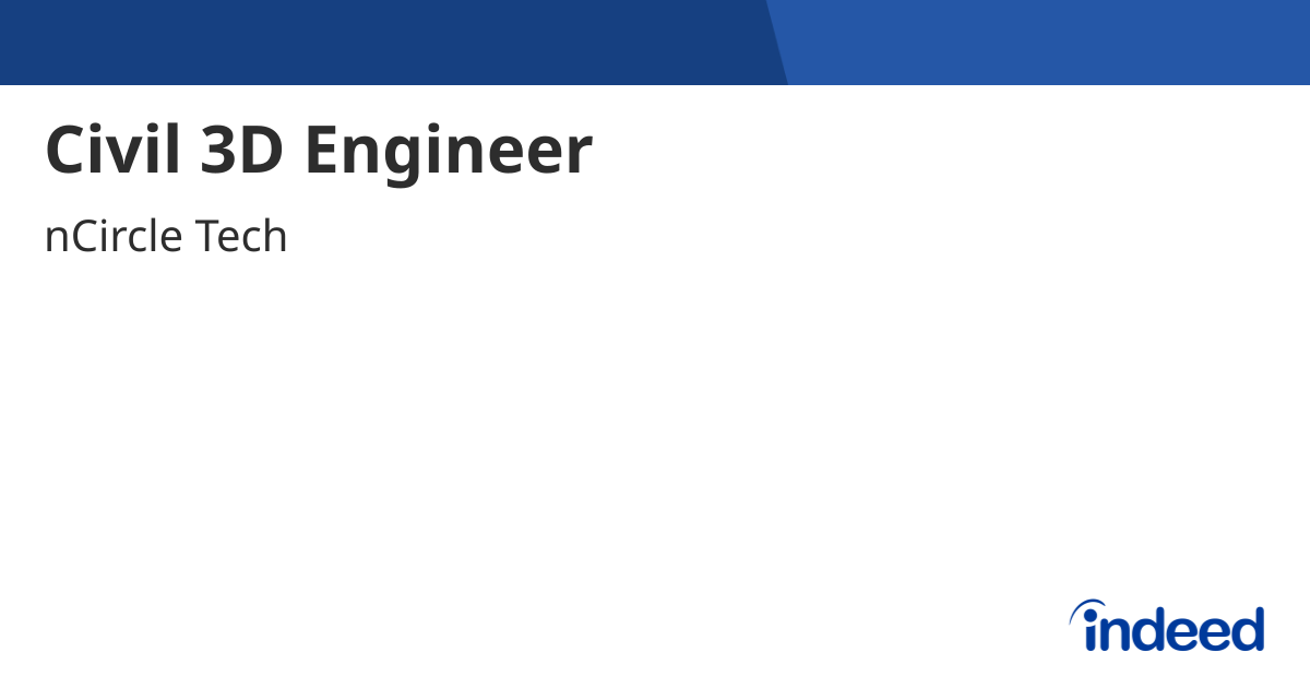 Civil 3D Engineer - Pune, Maharashtra - Indeed.com