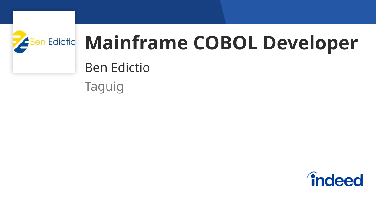 Mainframe COBOL Developer - Taguig - Indeed.com
