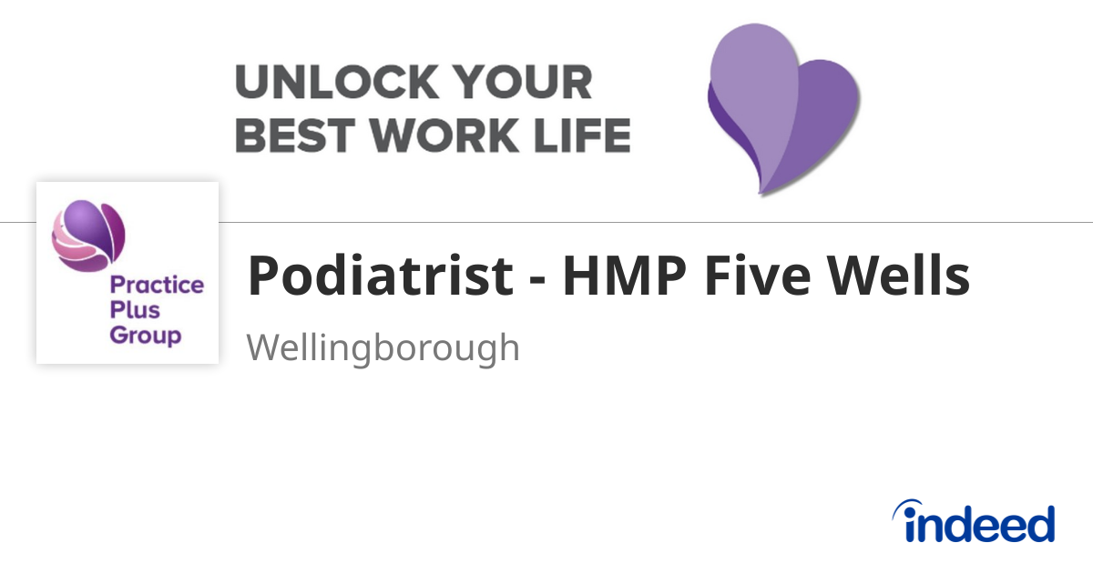 Podiatrist - HMP Five Wells - Wellingborough NN8 2NG - Indeed.com