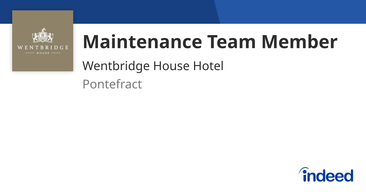 Maintenance Team Member - Pontefract WF8 3JJ - Indeed.com