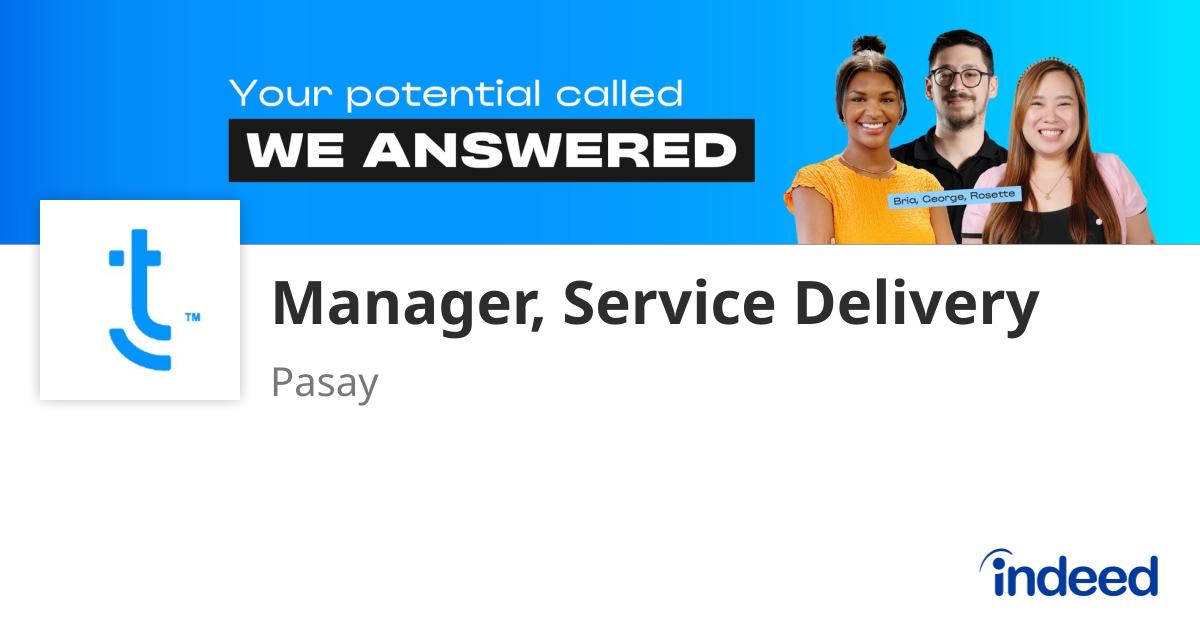 Manager, Service Delivery - Pasay - Indeed.com