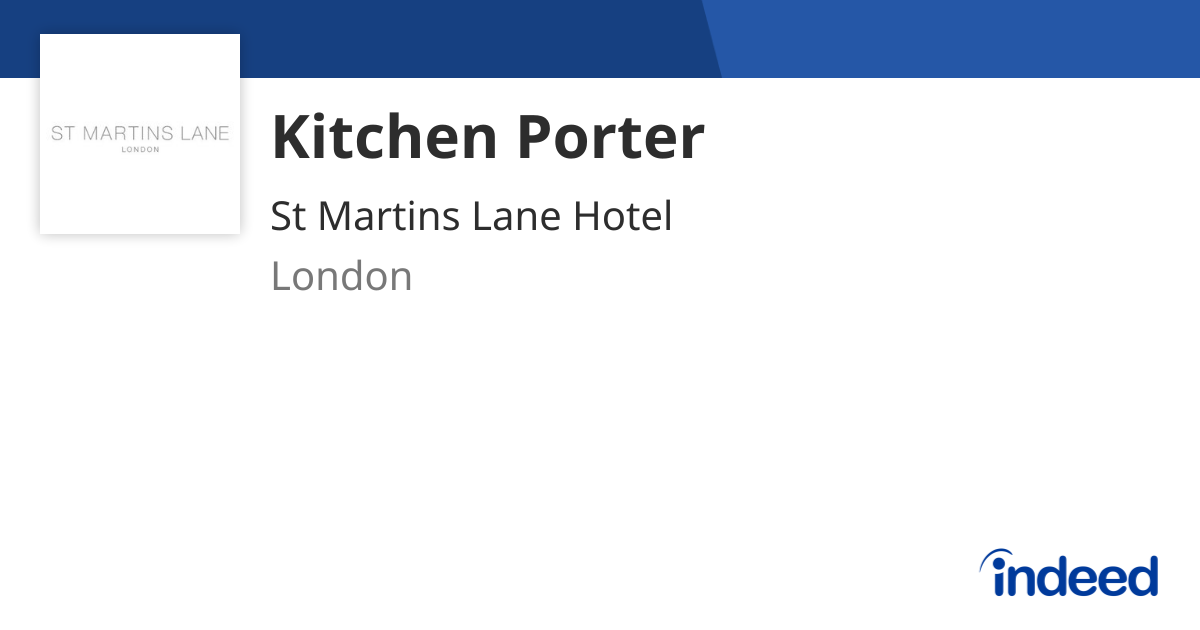 Kitchen Porter - London WC2N - Indeed.com