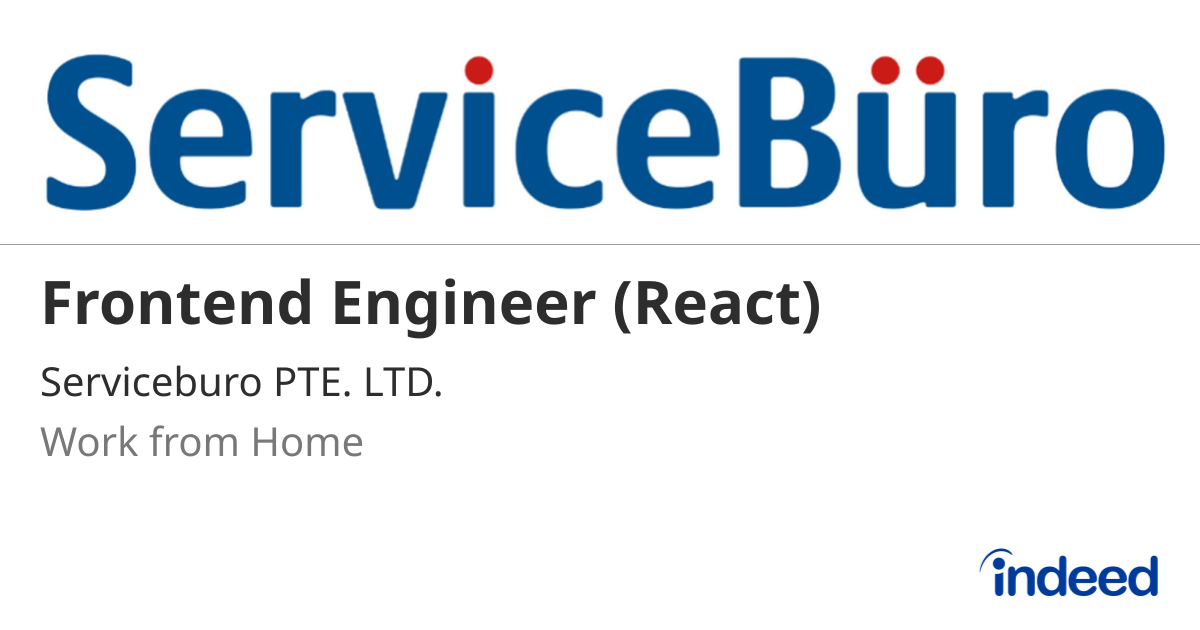 Frontend Engineer (React) - Work from Home - Indeed.com