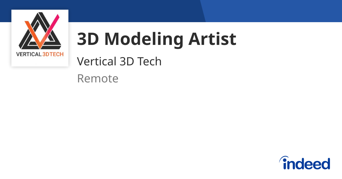 3D Modeling Artist - Remote - Indeed.com