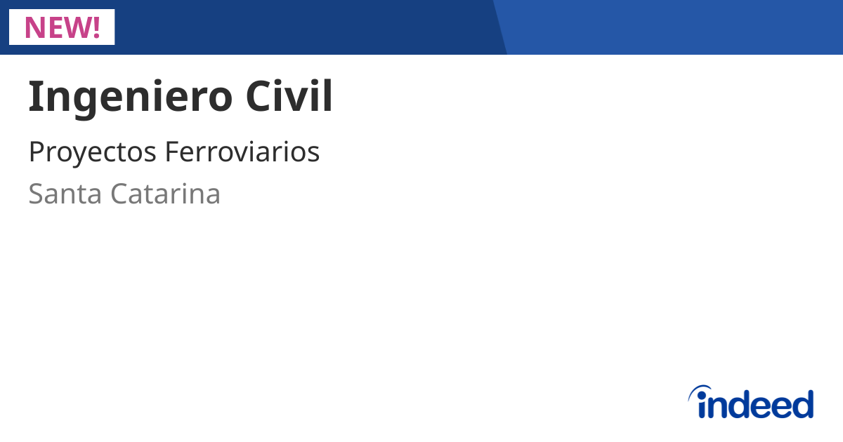 Ingeniero Civil - 04010, Santa Catarina, CDMX - Indeed.com
