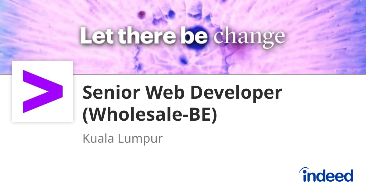 Senior Web Developer (Wholesale-BE) - Kuala Lumpur - Indeed.com