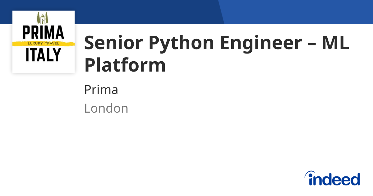 Senior Python Engineer – ML Platform - London - Indeed.com