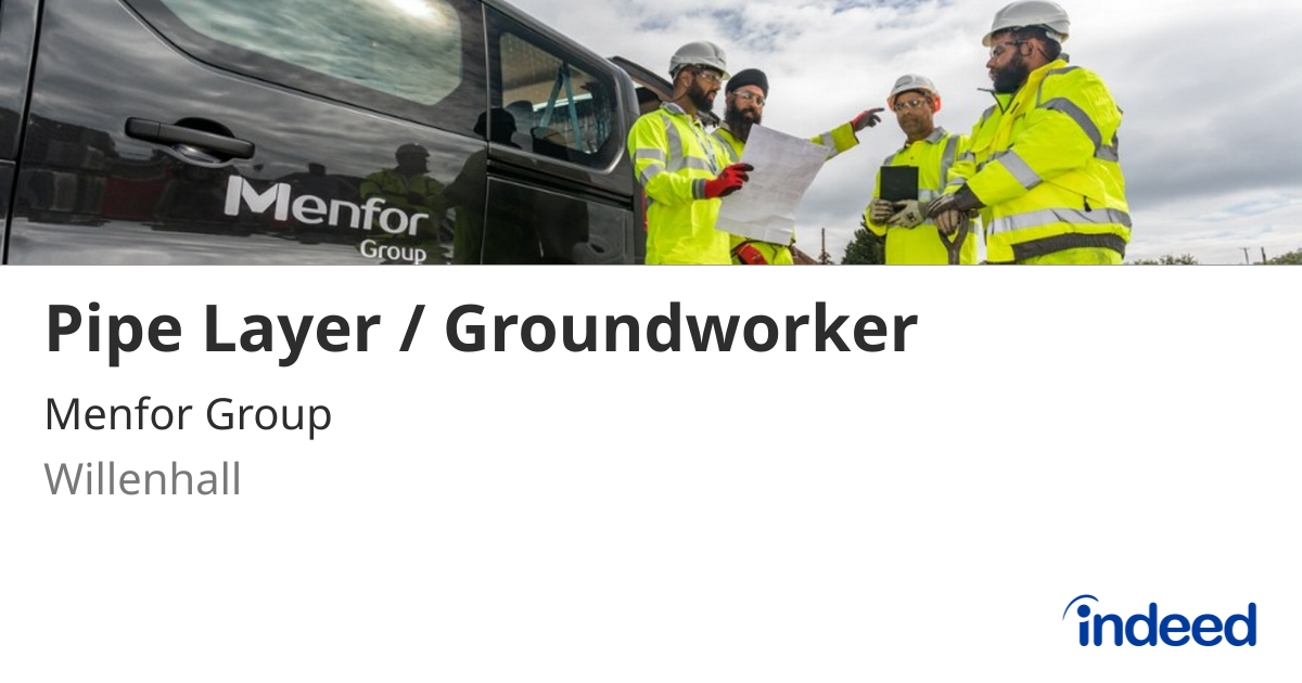 Pipe Layer / Groundworker - Willenhall WV13 1JR - Indeed.com