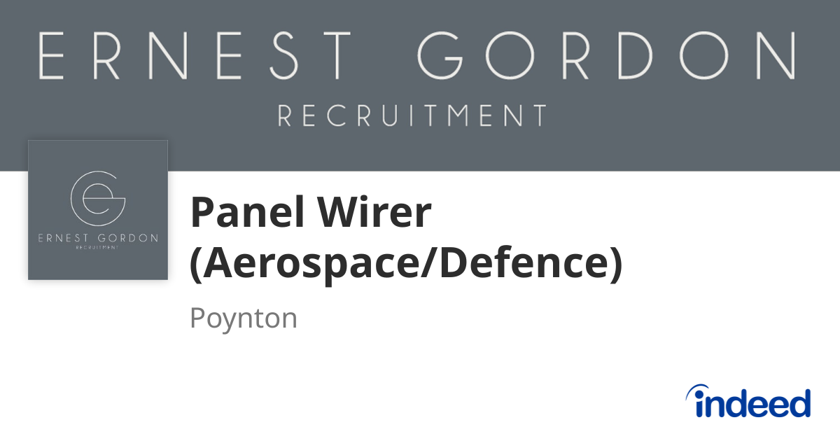 Panel Wirer (Aerospace/Defence) - Poynton - Indeed.com
