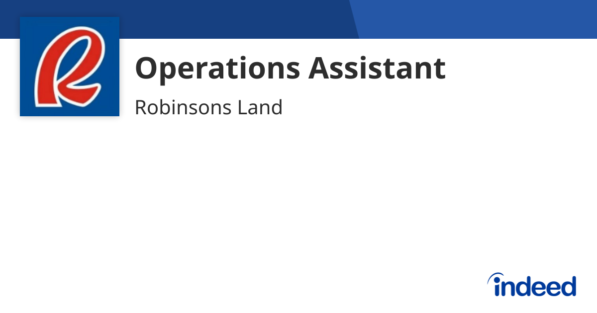 Operations Assistant - National Capital Region - Indeed.com