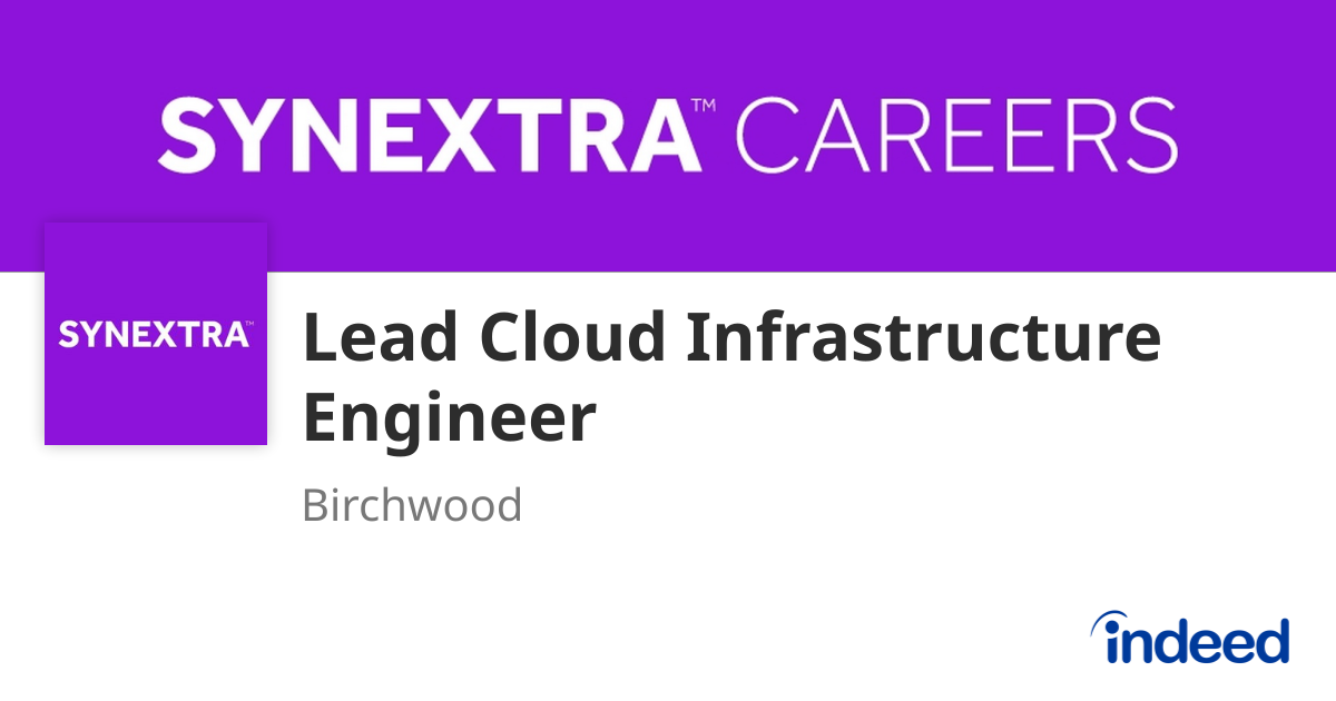 Senior Cloud Infrastructure Engineer - Birchwood WA3 6GA - Indeed.com