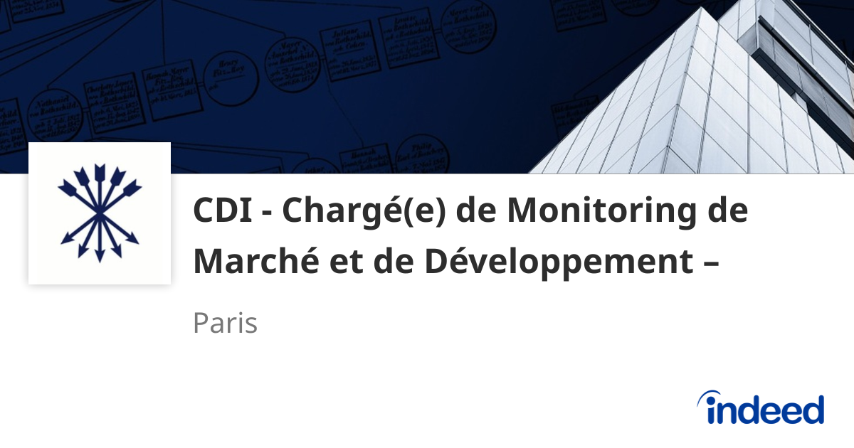 CDI - Chargé(e) de Monitoring de Marché et de Développement – Corporate ...