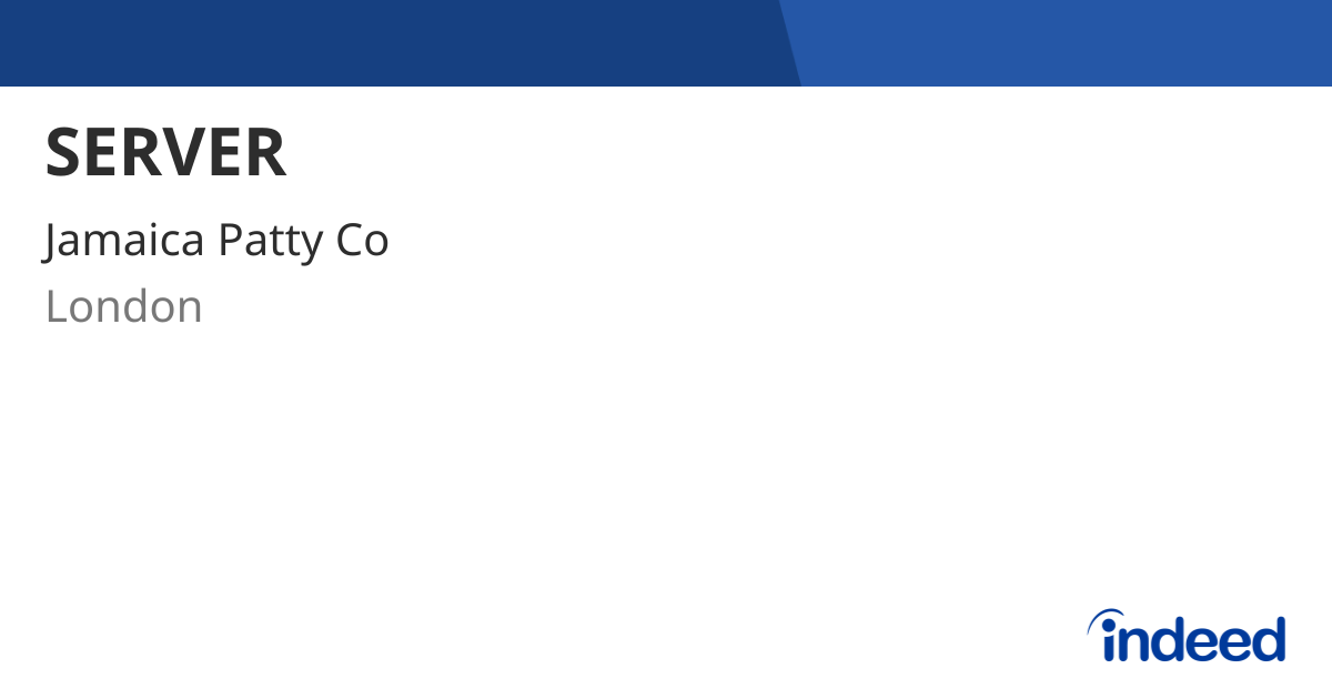 SERVER - London - Indeed.com