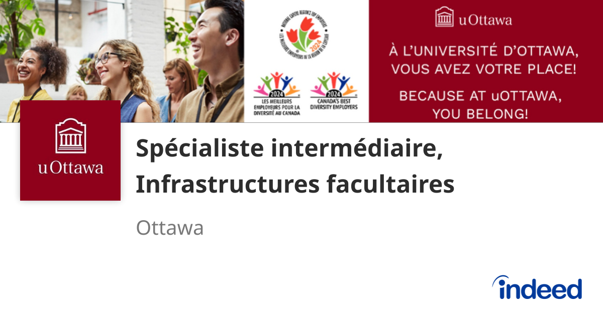Spécialiste intermédiaire, Infrastructures facultaires - Ottawa, ON K1N ...