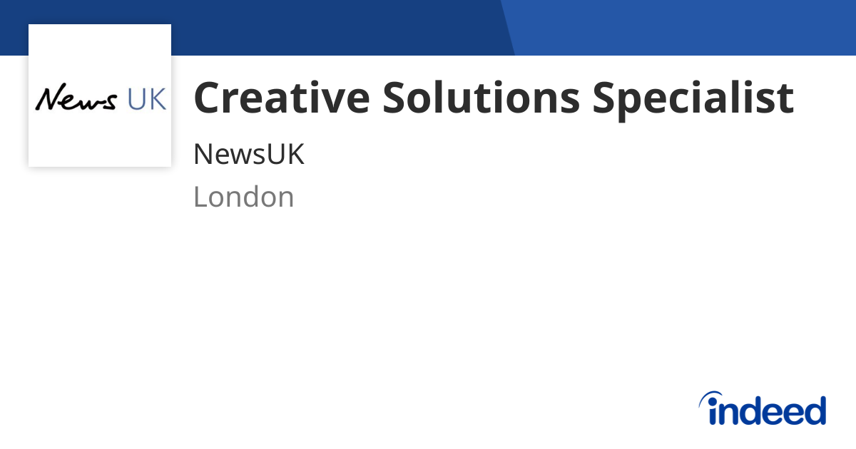 Creative Solutions Specialist - London SE1 9GF - Indeed.com