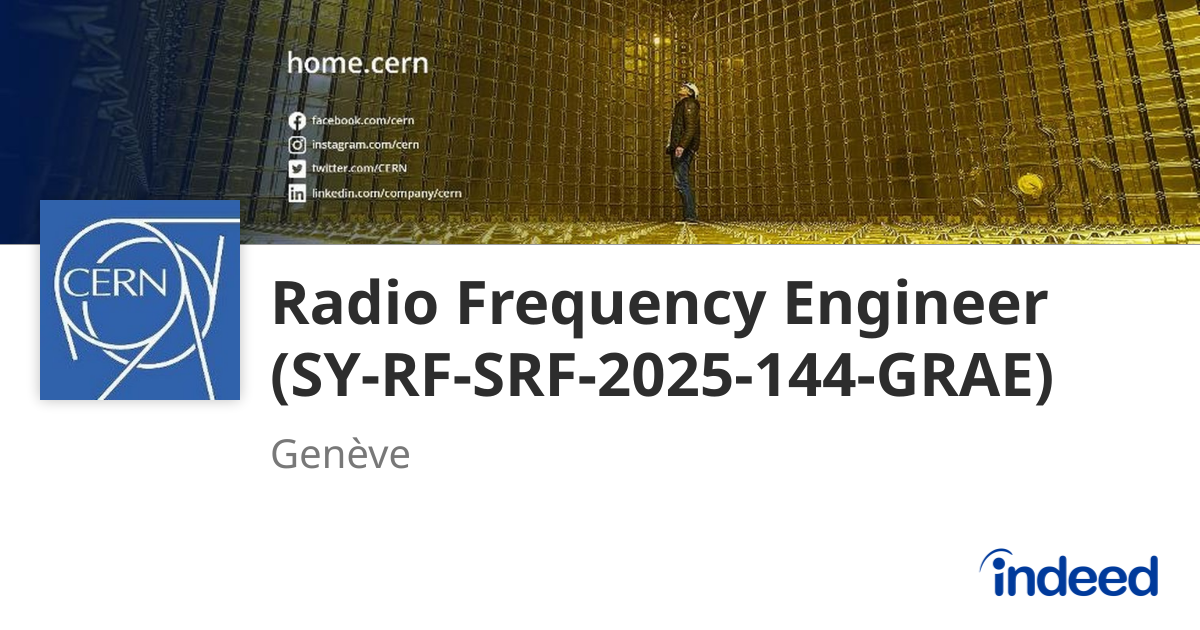 Radio Frequency Engineer (SY-RF-SRF-2025-144-GRAE) - Genf, GE - Indeed.com