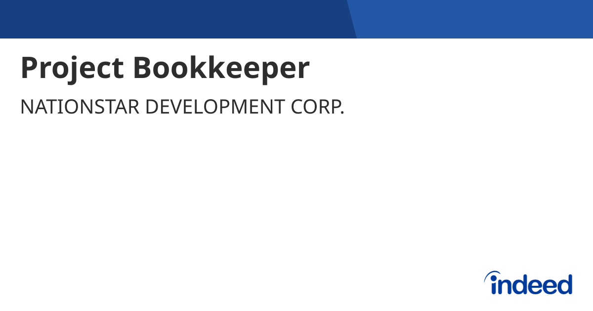 Project Bookkeeper - Bataan - Indeed.com