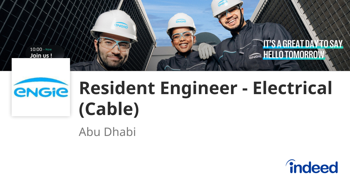 Resident Engineer - Electrical (Cable) - Abu Dhabi - Indeed.com