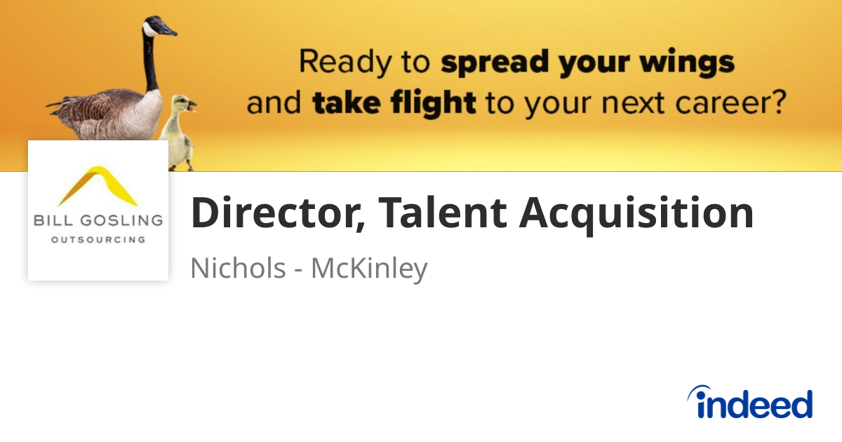 Director, Talent Acquisition - Nichols - McKinley 1634 P00 - Indeed.com