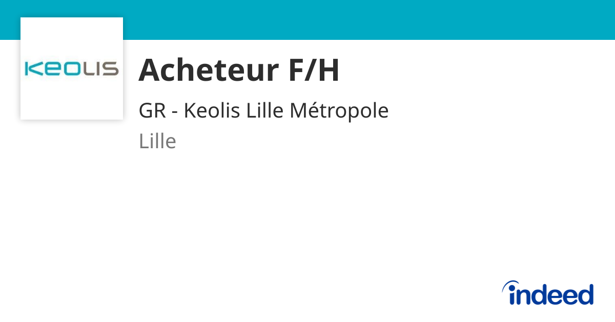 Acheteur F/H - 59000 Lille - Indeed.com