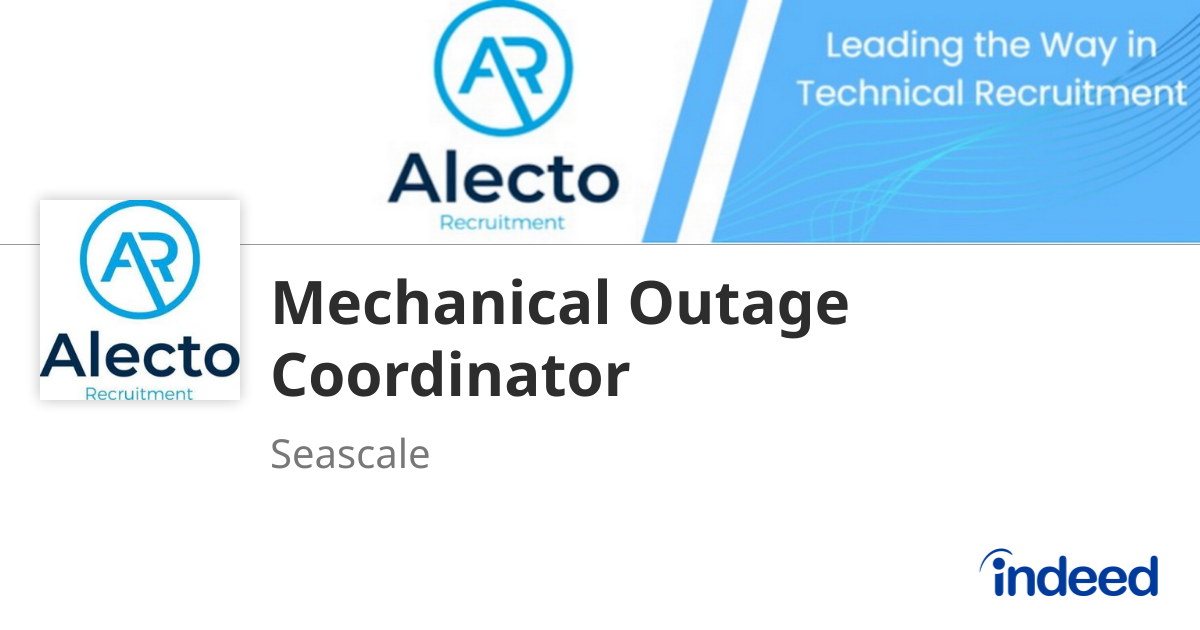 Mechanical Outage Coordinator - Seascale - Indeed.com