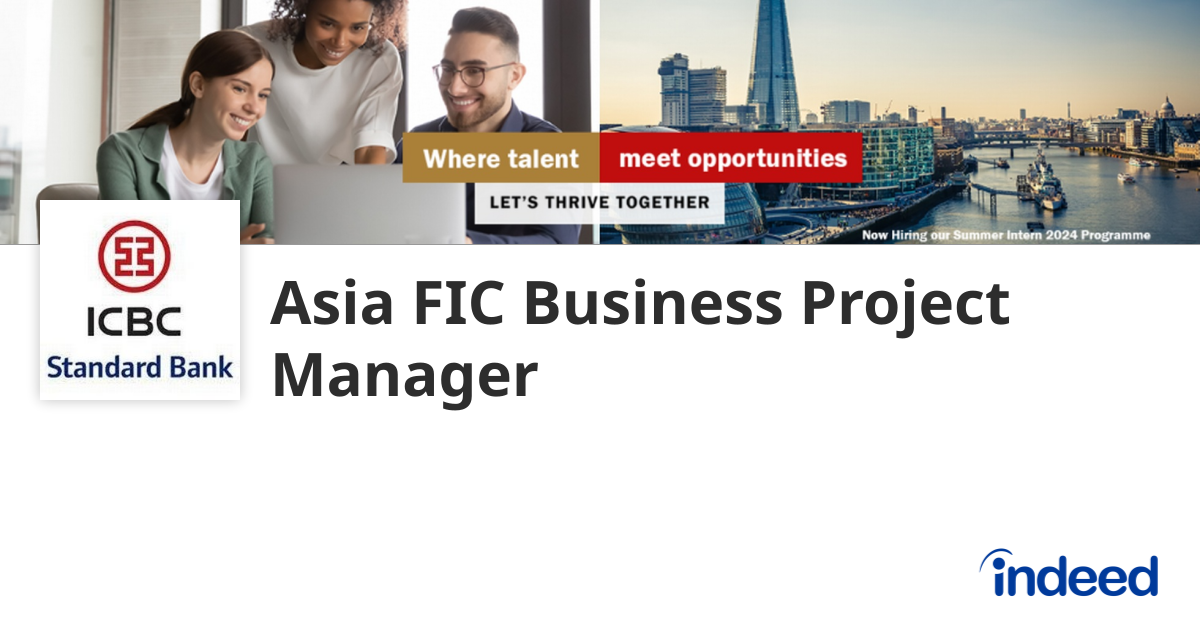 Asia FIC Business Project Manager - Singapore - Indeed.com