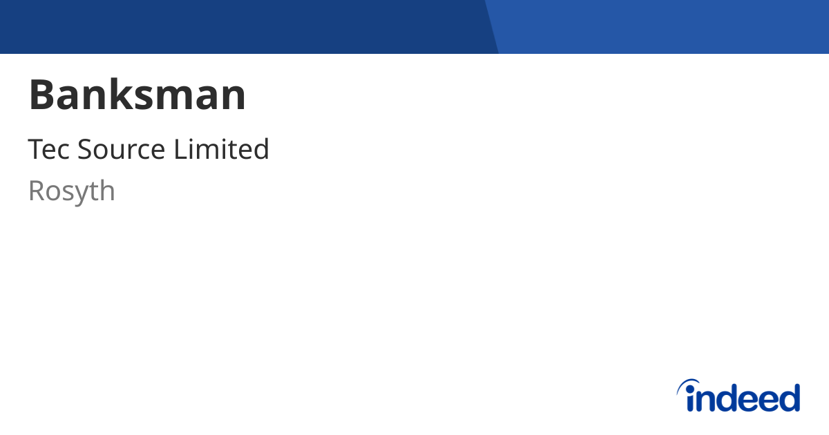 Banksman - Rosyth - Indeed.com