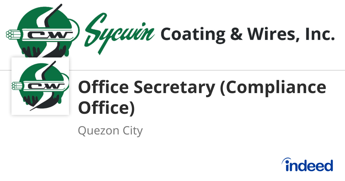 Office Secretary (Compliance Office) - Quezon City - Indeed.com
