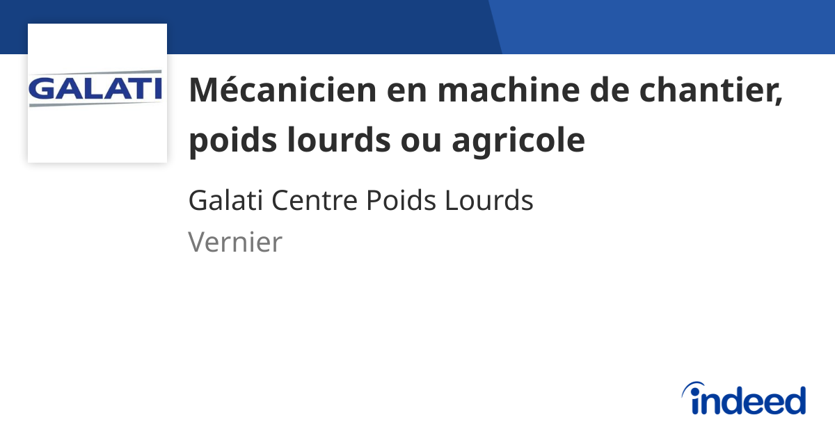 Mécanicien en machine de chantier, poids lourds ou agricole - 1214 ...