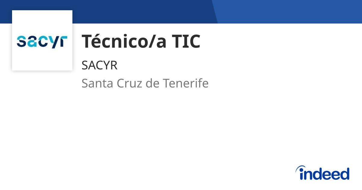 Técnico/a TIC - Santa Cruz de Tenerife, Santa Cruz de Tenerife ...