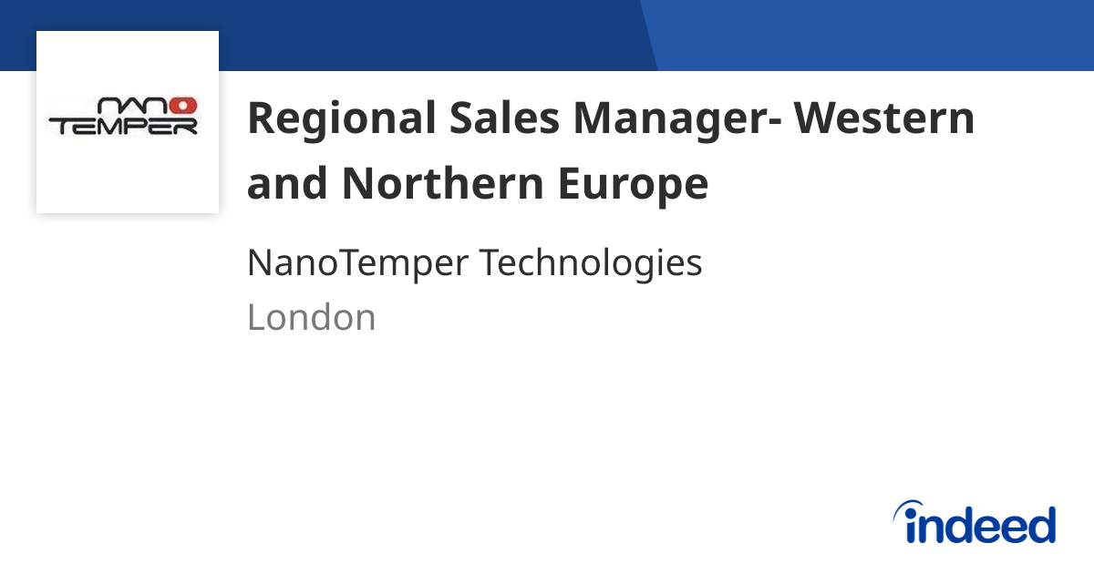 Regional Sales Specialist - Western and Northern Europe - London EC1R ...