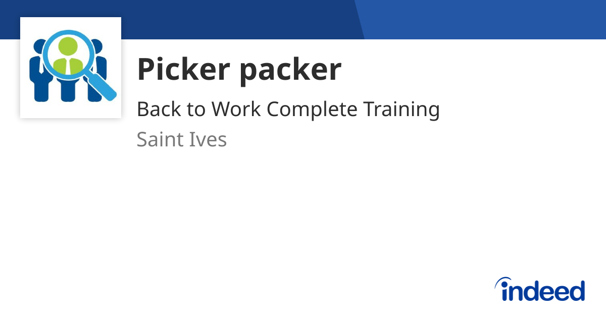 Picker packer - Saint Ives - Indeed.com