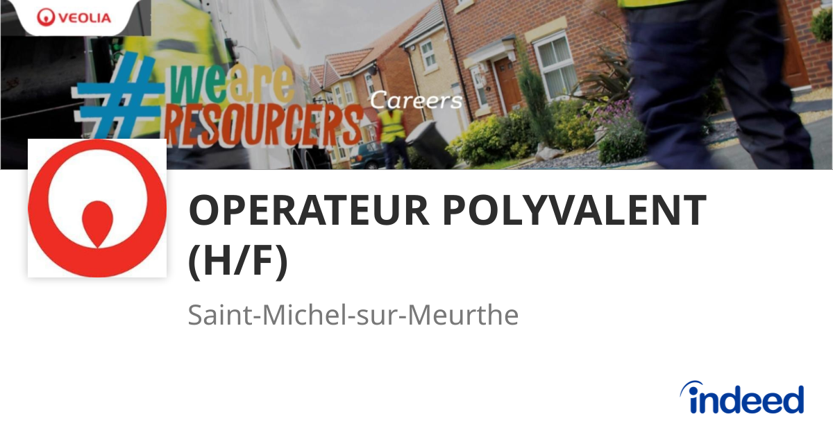 OPERATEUR POLYVALENT (H/F) - 88470 Saint-Michel-sur-Meurthe - Indeed.com