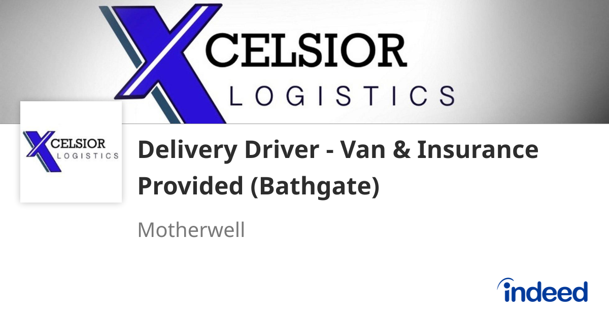 Delivery Driver - Van & Insurance Provided (Bathgate) - Motherwell ...