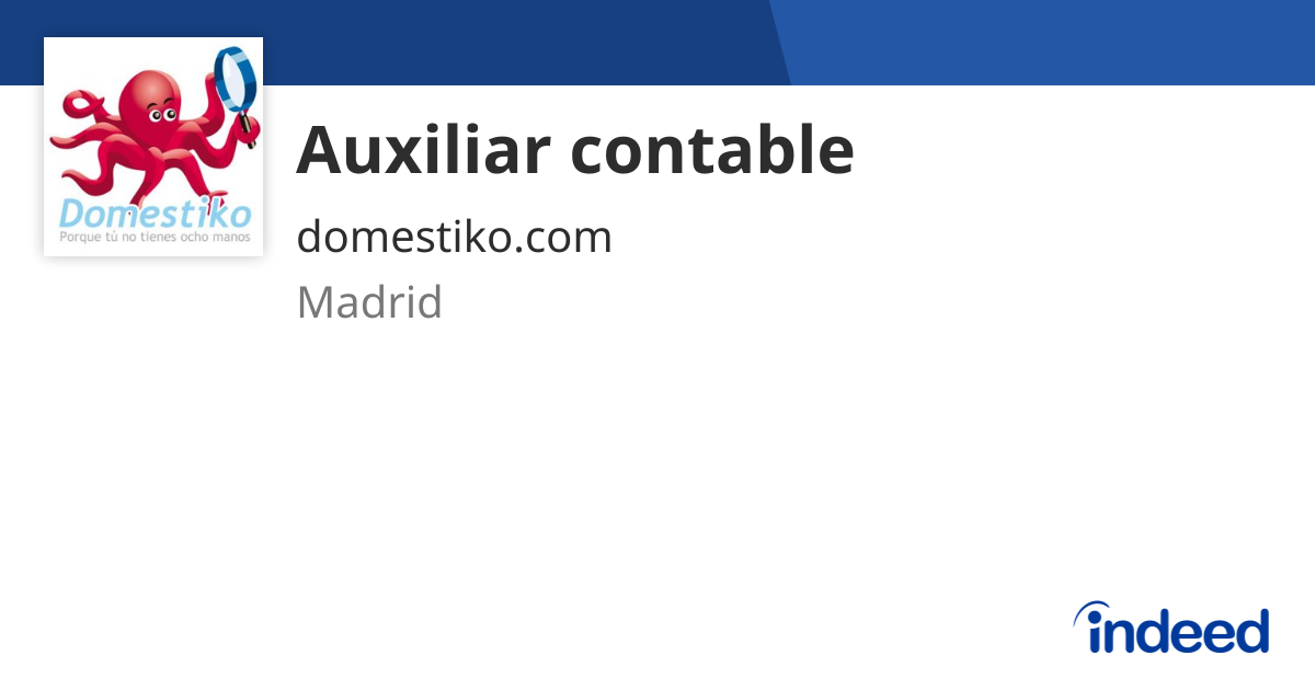 Auxiliar contable - Madrid, Madrid provincia - Indeed.com