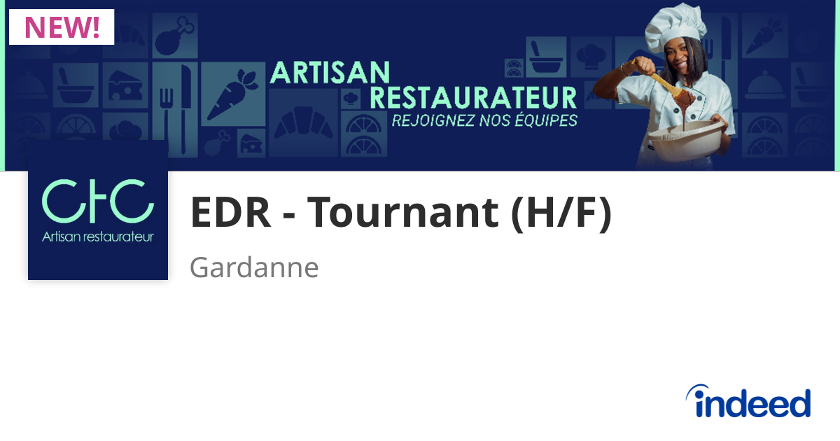 EDR - Tournant (H/F) - 13120 Gardanne - Indeed.com