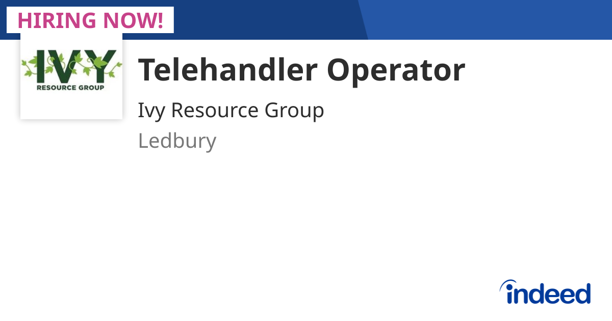 Telehandler Operator - Ledbury - Indeed.com