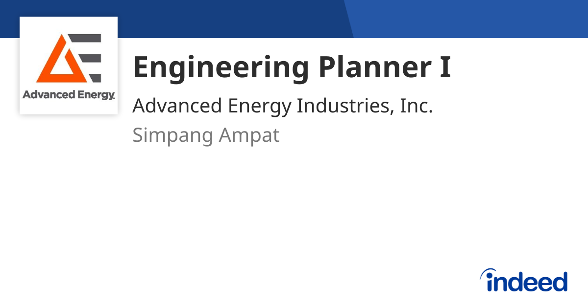 Engineering Planner I - Simpang Ampat - Indeed.com