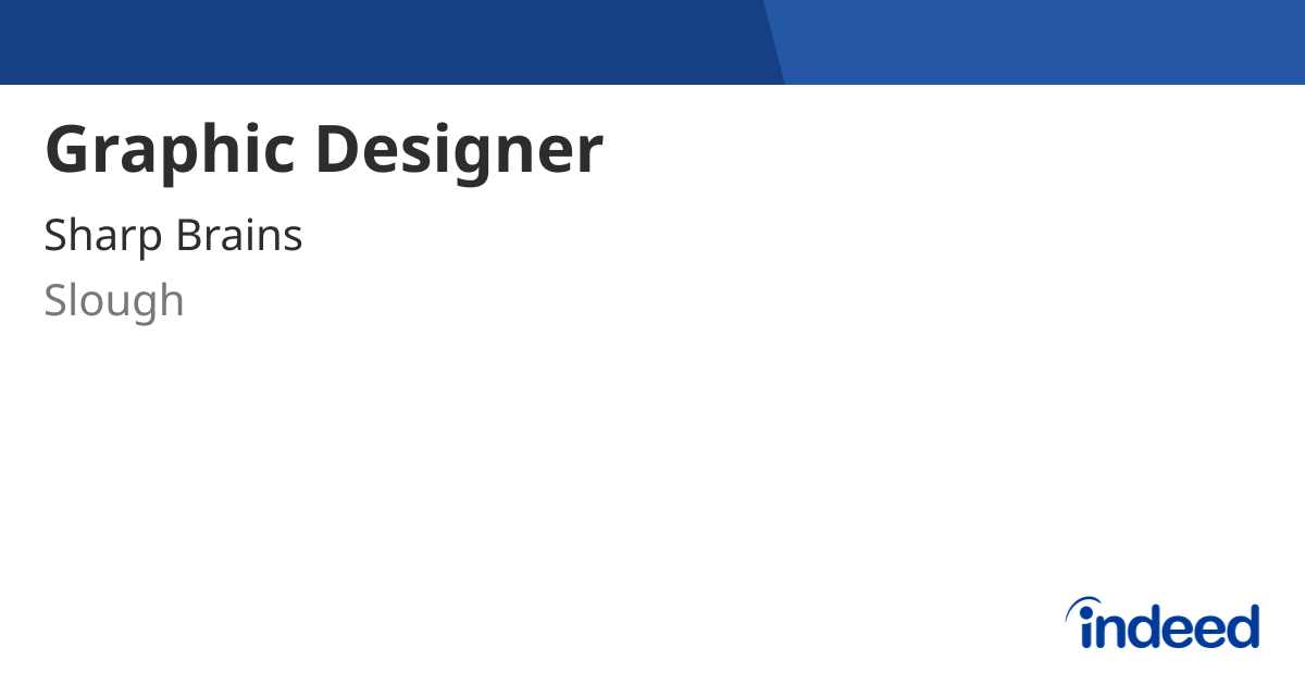 Graphic Designer - Slough SL1 4DX - Indeed.com
