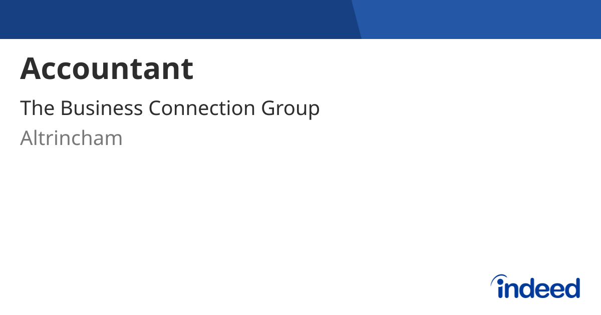 Accountant - Altrincham WA14 - Indeed.com