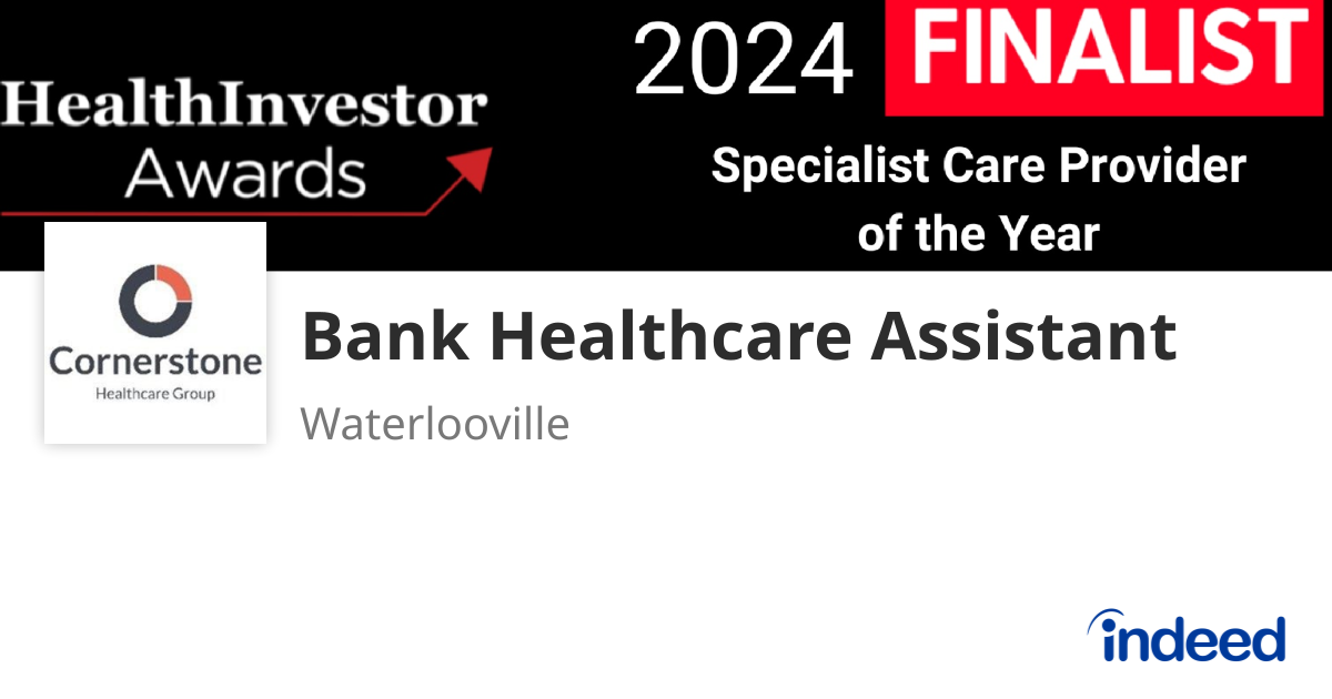 Bank Healthcare Assistant - Waterlooville PO7 7LA - Indeed.com