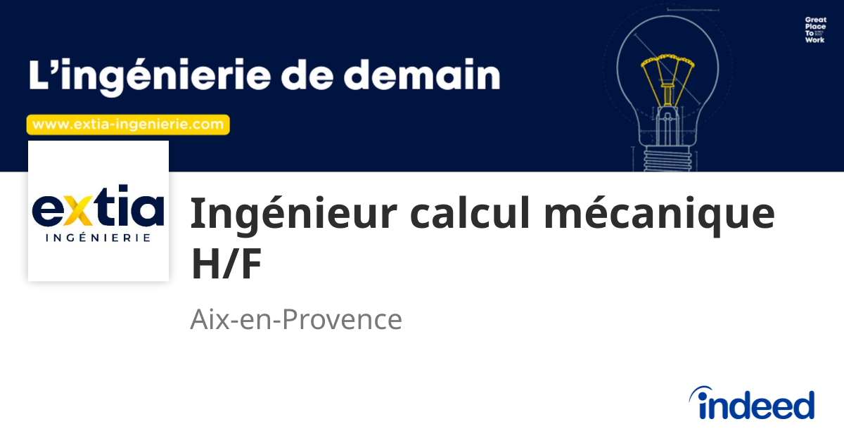 Ingénieur calcul mécanique H/F - 13100 Aix-en-Provence - Indeed.com