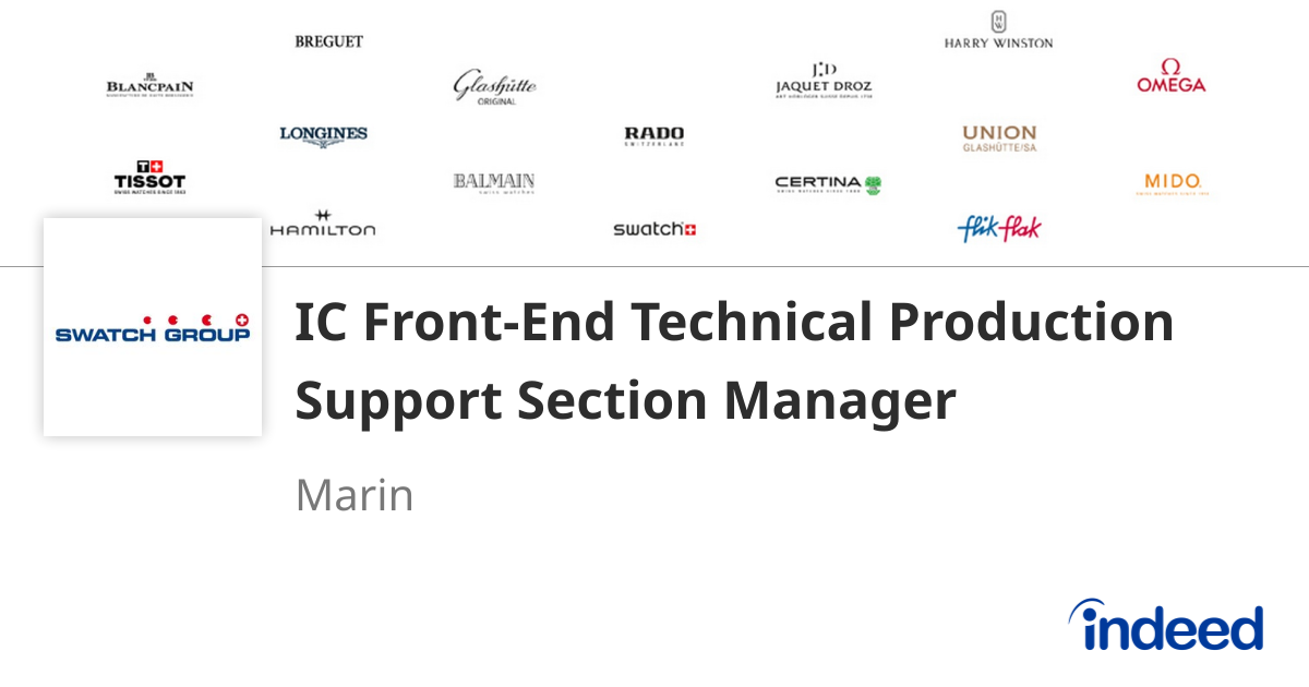IC Front-End Technical Production Support Section Manager - Marin, NE ...