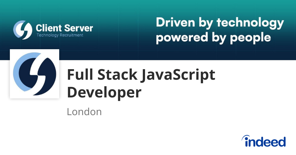 Full Stack JavaScript Developer - London EC2A - Indeed.com