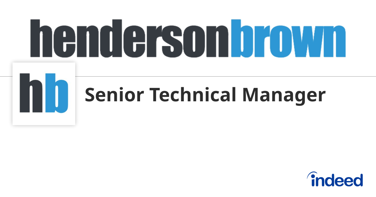 Senior Technical Manager - East Midlands Region - Indeed.com