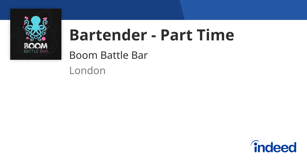 Bartender - Part Time - London W1D - Indeed.com